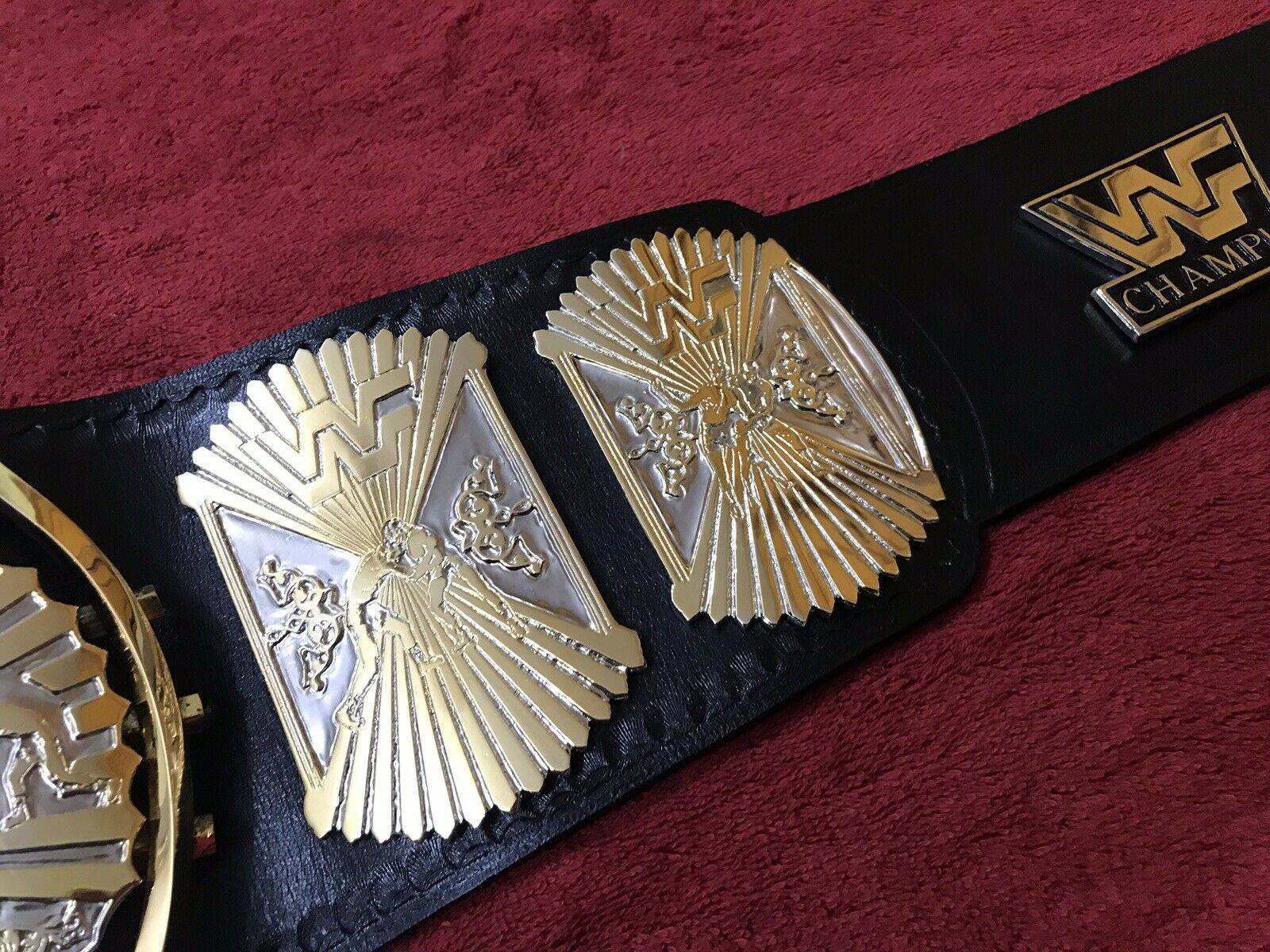 WWF WINGED EAGLE DUAL PLATED 24K GOLD Championship Title Belt - Ultra Power Wrestling Belts